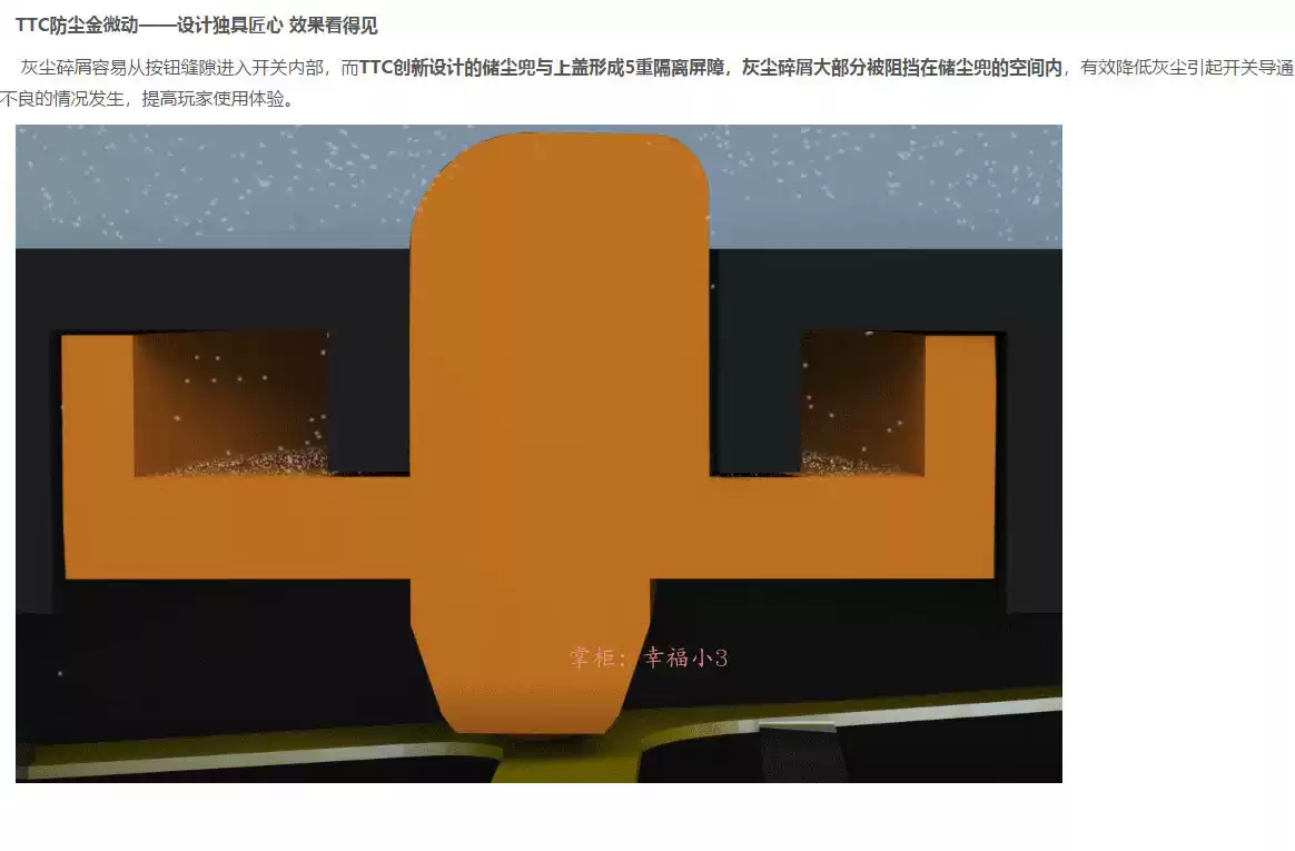 TTC防尘金鼠标微动开关 青龙1亿次无极金合金与8000万次耐久微动