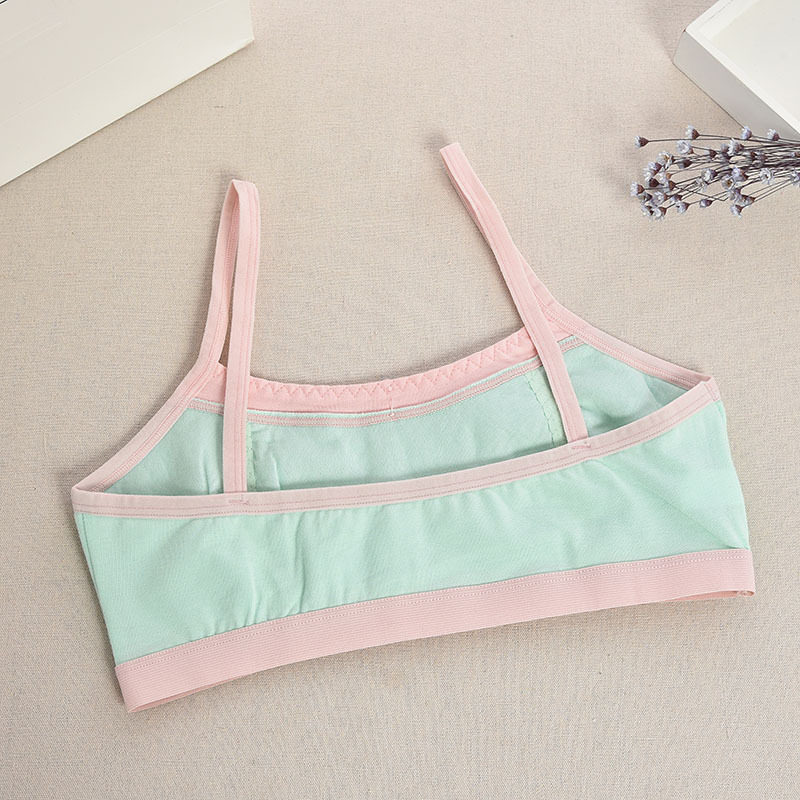 Pure cotton girls ' development period suspender small vest underwear ...