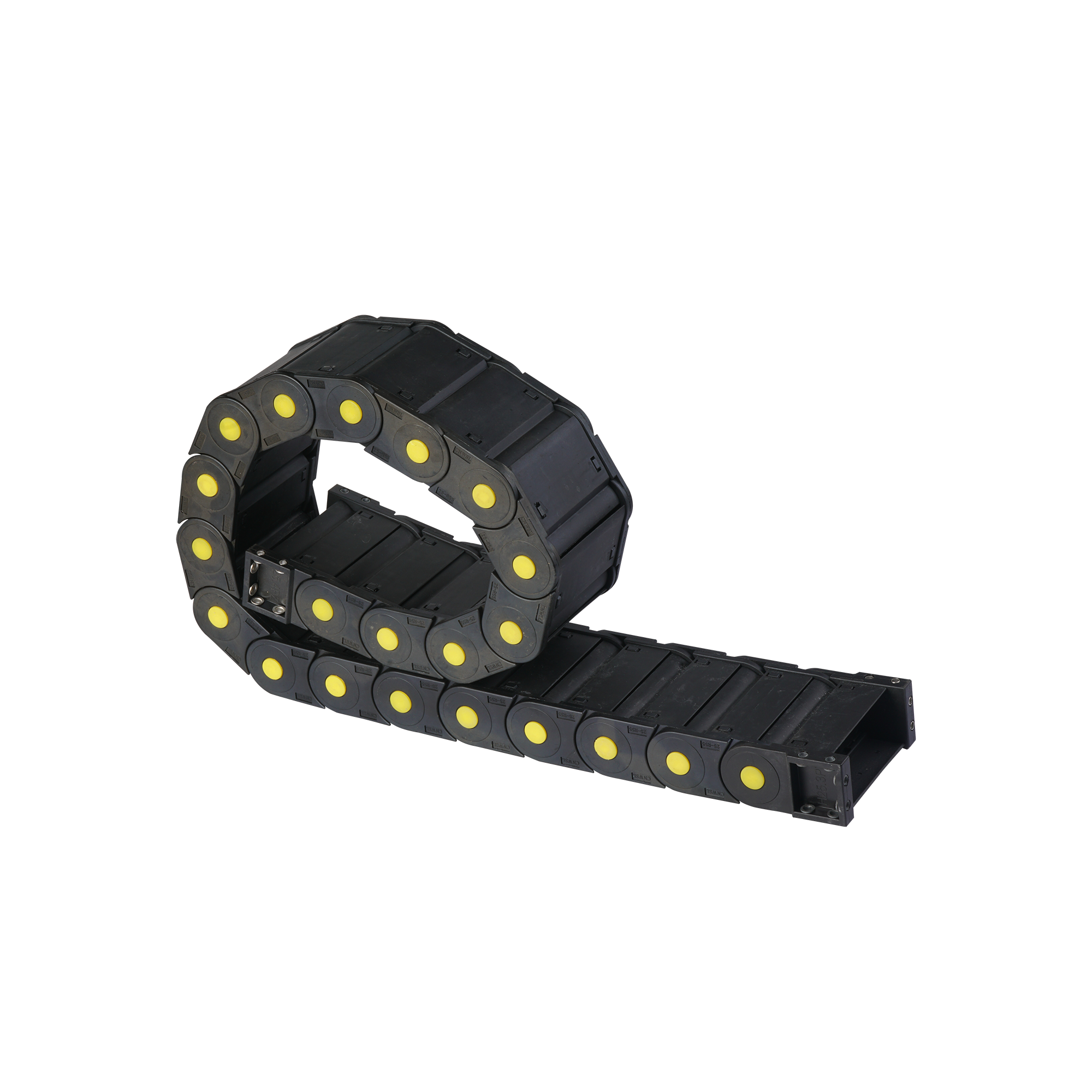 Yellow Dot Reinforced Drag Chain H80 Series Tank Chain CNC Machine Tool ...
