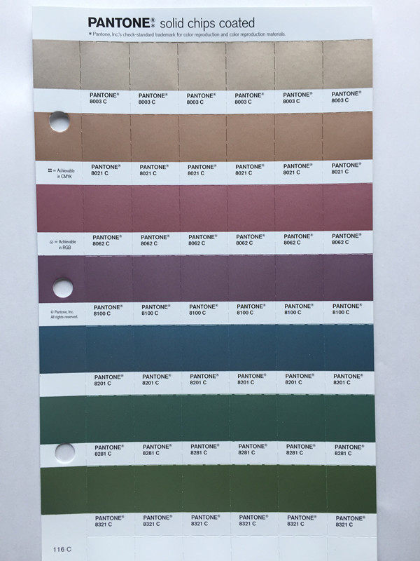 [USD 21.54] PANTONE Color Card Single page metal color CU color card ...