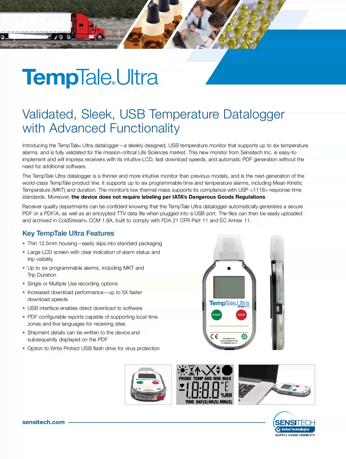 Sensitech TempTale Ultra一次性温度记录仪 医药食品冷链监测