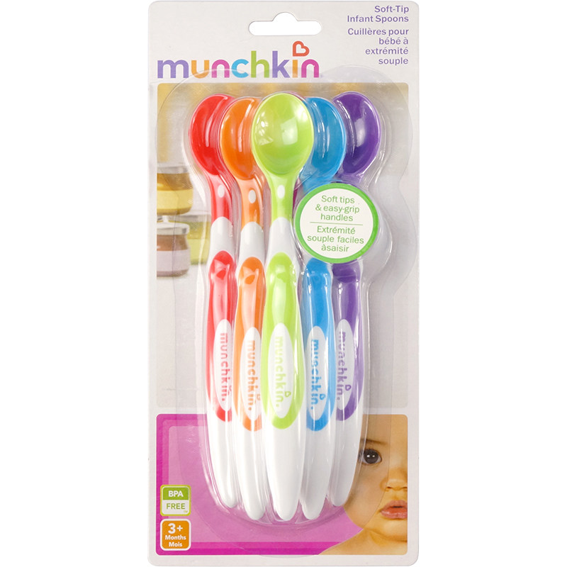 US imports Munchkin Mackenzi baby colorful long handle soft-headed baby ...