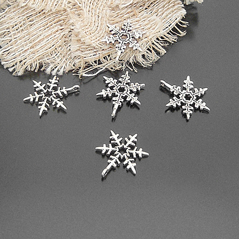 23*18MM 合金雪花 Diy复古合金配件 挂件 复古饰品 古银色 金色-阿里巴巴