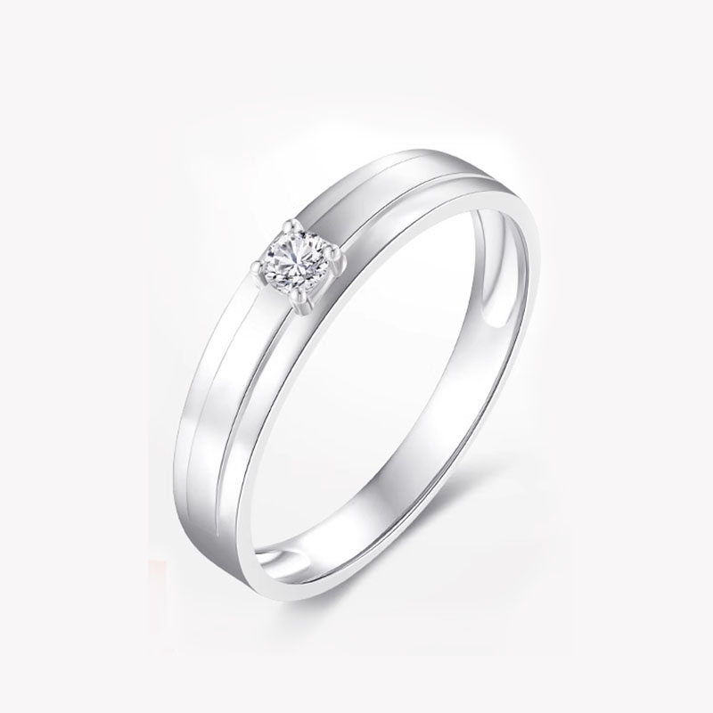 莫桑鑽石8分戒指男士戒對戒結婚訂婚925純銀鍍pt950鉑金情侶婚戒