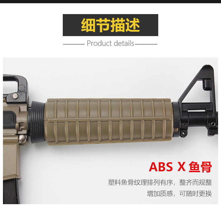 1:2.05 assault step M4a1 gun model all-metal disassembly alloy military ...