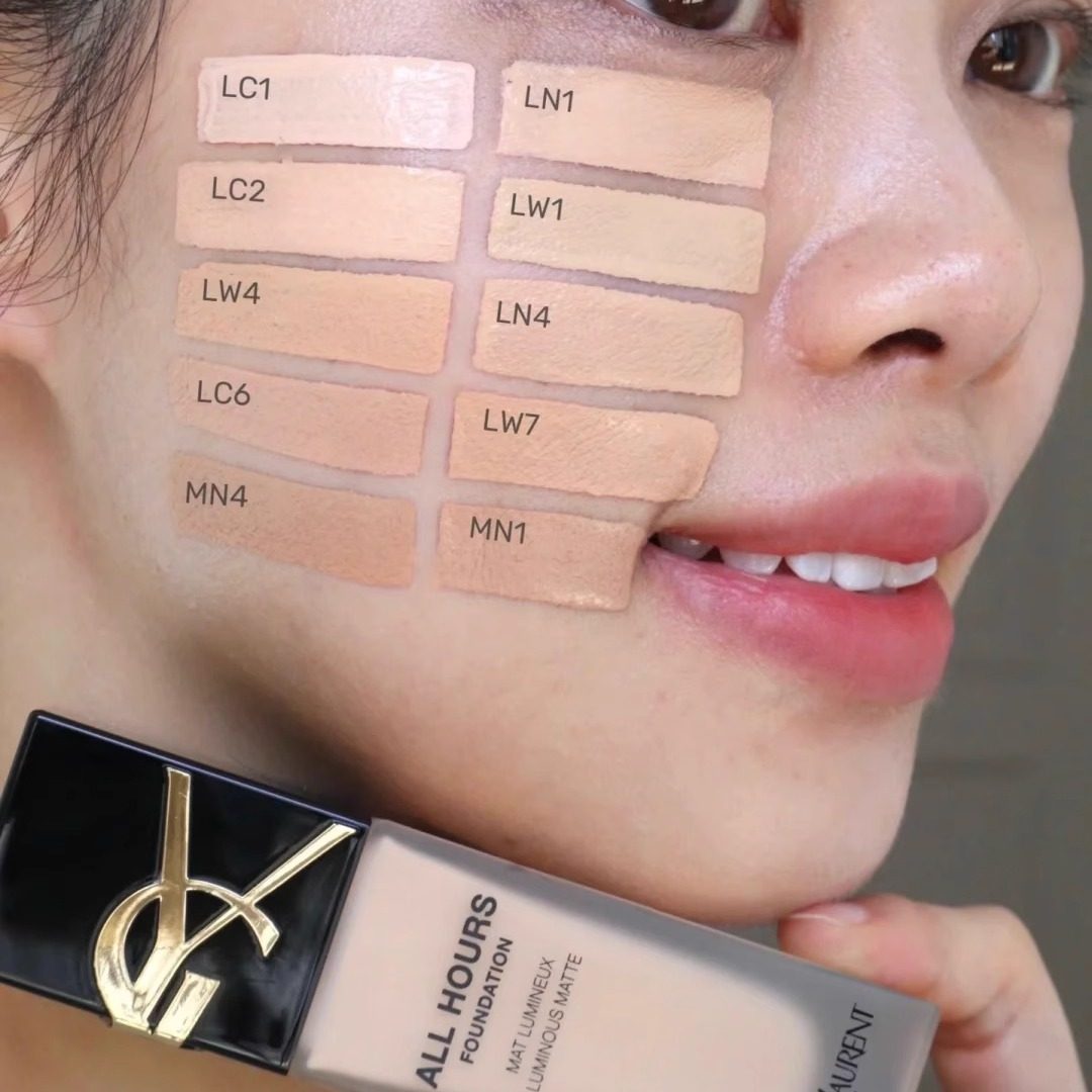 🔥YSL新版恒久粉底液测评！LN1 LC2 LC1 B10色号全解析｜油皮亲妈雾面妆效天花板？_粉底液_淘宝美妆网