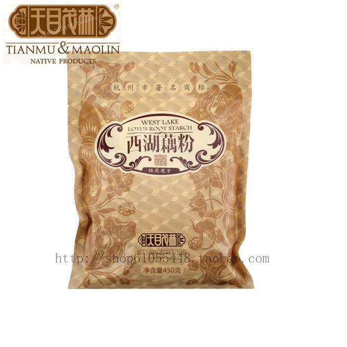 Купить Lotus корня крахмала 【天目茂林】杭州特产 速溶西湖藕粉 450g桂花莲子藕粉 Tian Mu Mao ...