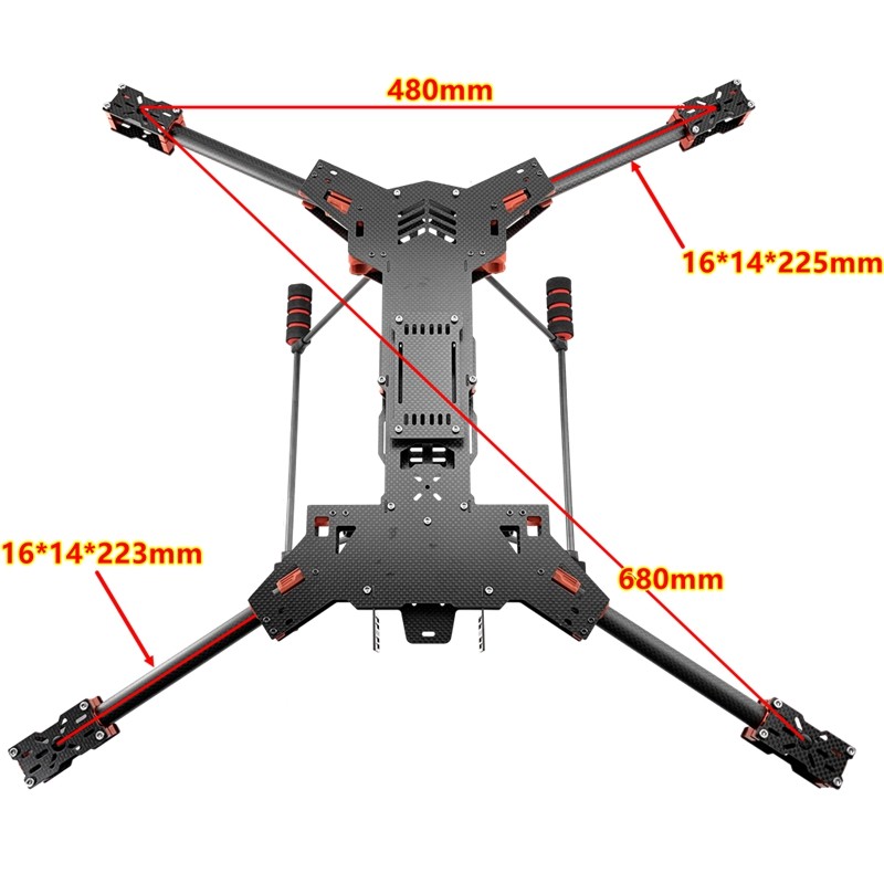 INNLOI H4 680mm Drone Fold Frame Cross Folding Carbon Fiber Quadcopter ...