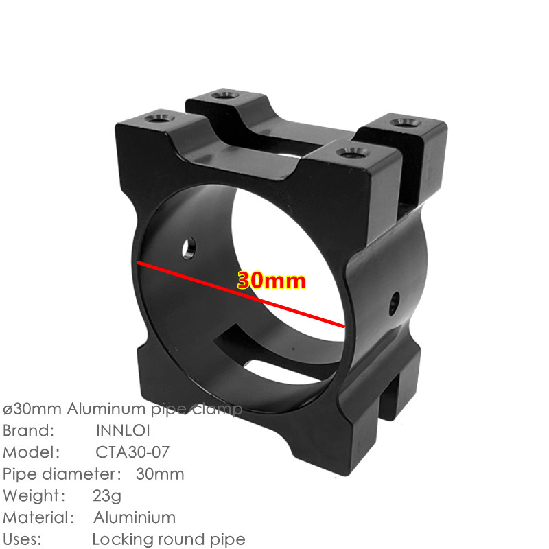 INNLOI 30 Pipe Clamps 30mm Aluminum CNC Coupling Fasteners Hoop Color ...