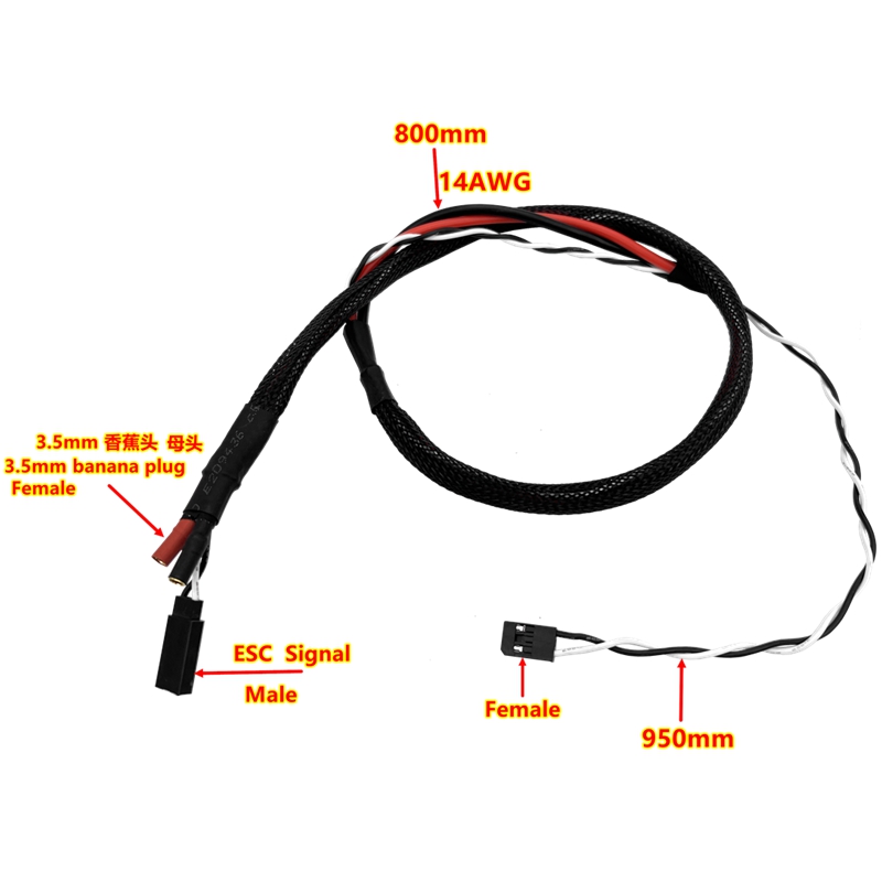 INNLOI DIY Drone ESC Extension Cord Signal Cable Custom Made Wire PWM ...