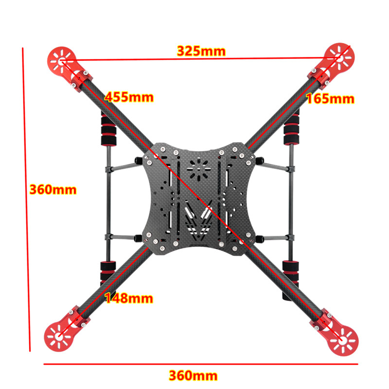 INNLOI X450 500mm Carbon Fiber Fixed Frame Quad 4 Rotate Quadcopter FPV ...