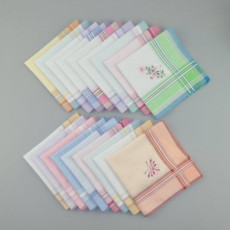 [USD 7.81] Handkerchief Ms. embroidered with ancient wind cotton sweat ...