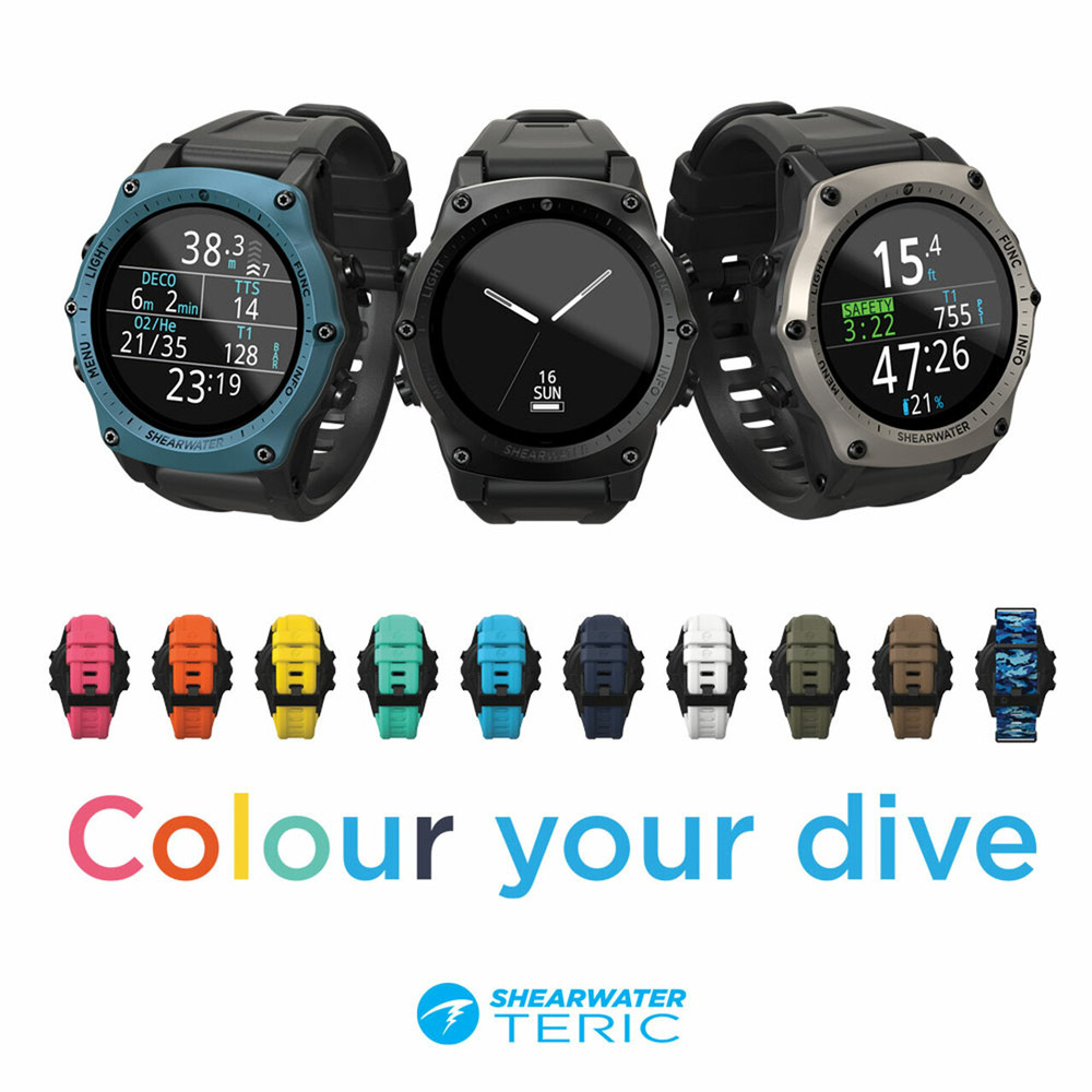 Fashion accessories for diving enthusiasts, shearwater teric & tern ...