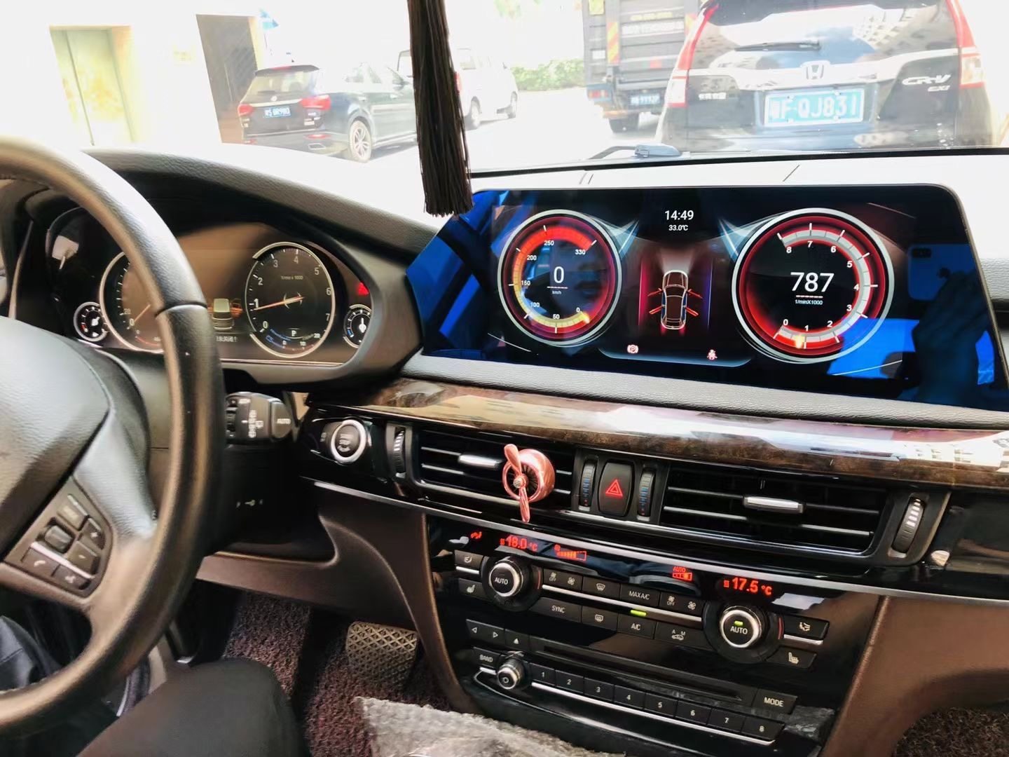 適用BMWX5X6老改新款中控12.3寸安卓刀鋒大屏安卓導航