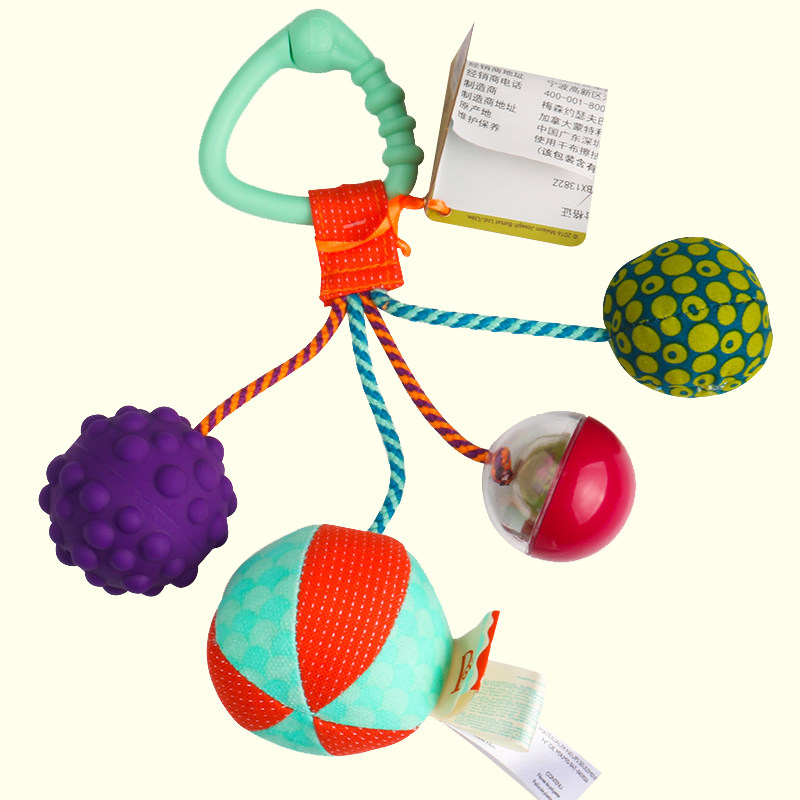 USA B Toys Baby hand catch ball Infant bell ball Rattling toy Newborn ...