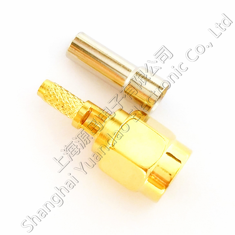 純銅射頻連接器接頭SMA-JC-1.5公頭尾部開窗SMA-C-J-1.5 SMA-J3