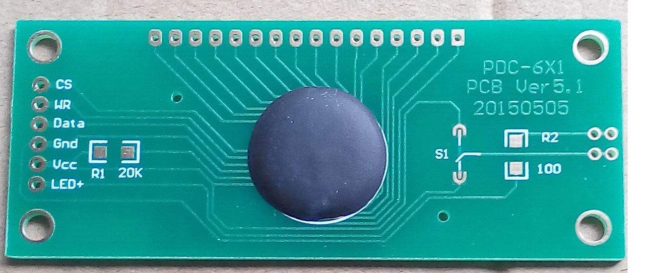 PDC-6X1 6-bit 8-word LCD LCD screen module HT1621 drive three-wire spi ...