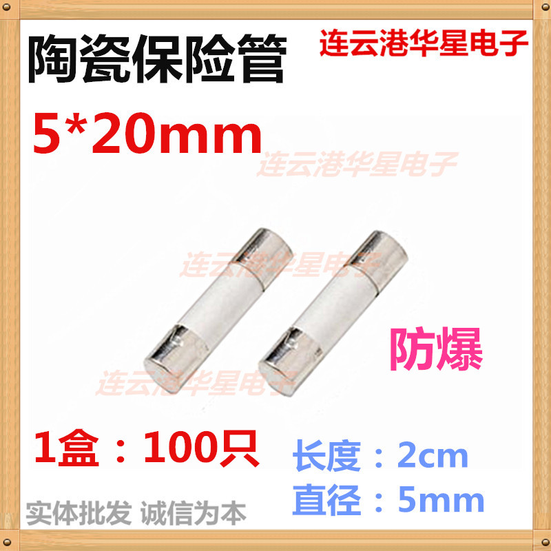 正品陶瓷延时保险丝管T3.15A 4A T5A F0.5 1 2 3 6 6.3A防爆5*20