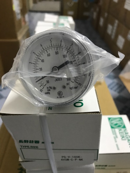 NKS NAGANO NAGANO 160 PSI high purity 1 4 M VCR male head back pressure gauge