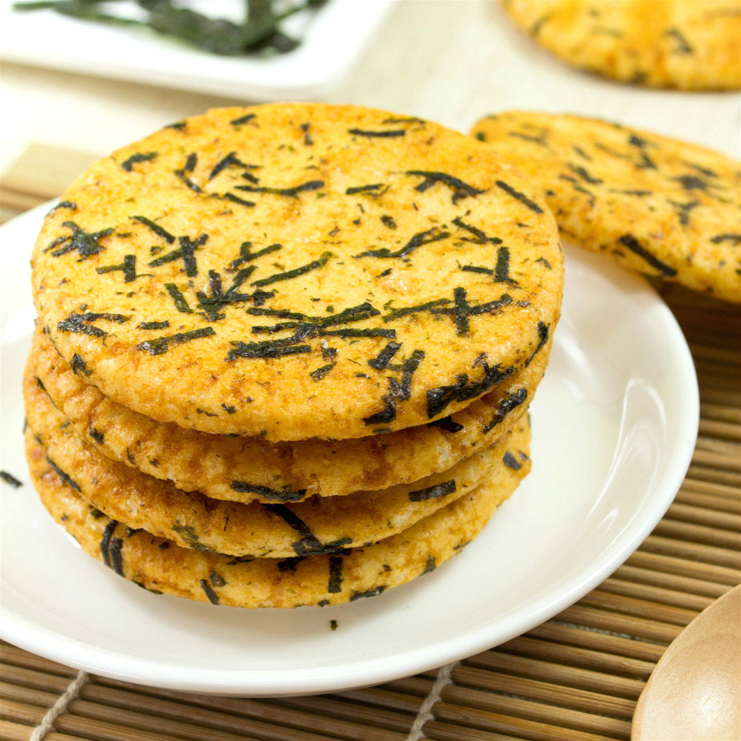 [USD 7.29] Wang Wang thick roasted seaweed rice cake 168g snack spree ...