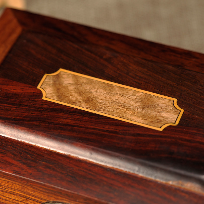 Big red acid branch rectangular clamshell box Solid wood box Mahogany ...