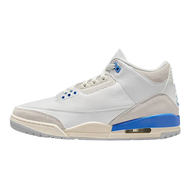 NIKE耐克男鞋25夏Air Jordan 3 AJ3白蓝耐磨复古篮球鞋CT8532-101