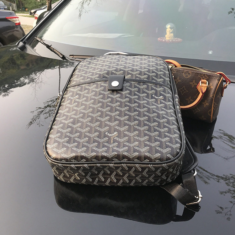 2020 new leather goya backpack travel backpack goyard student bag ...