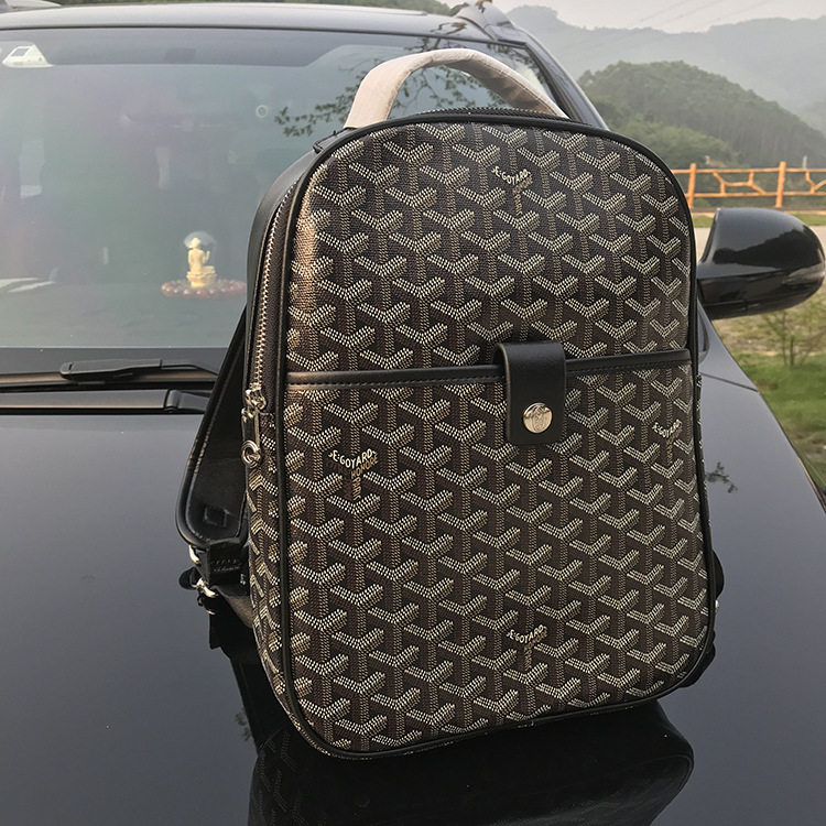 2020 new leather goya backpack travel backpack goyard student bag ...