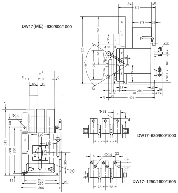 ME17-1000A固定垂直万能式断路器DW17-1000A-阿里巴巴