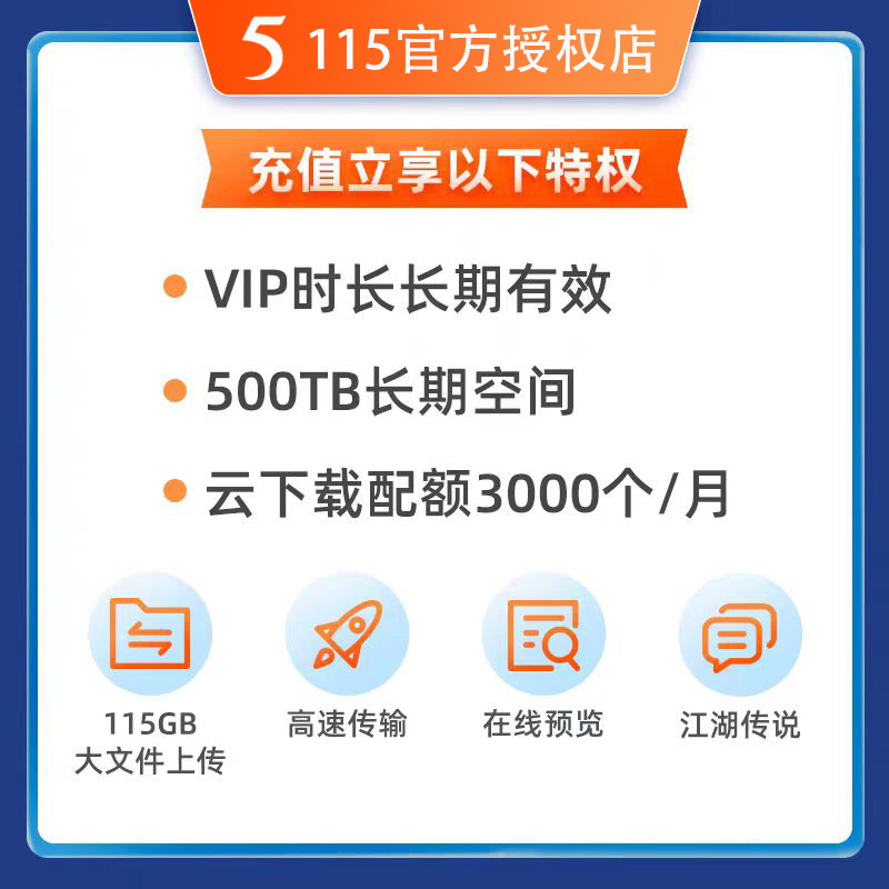 【自动充值】115永V超级VIP，500TB空间永久VIP，非过户，你值得拥有吗？-115网盘-淘宝百科网