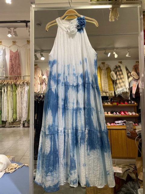 Literary Dali pure plant isatis root handmade tie-dye blue dye ...