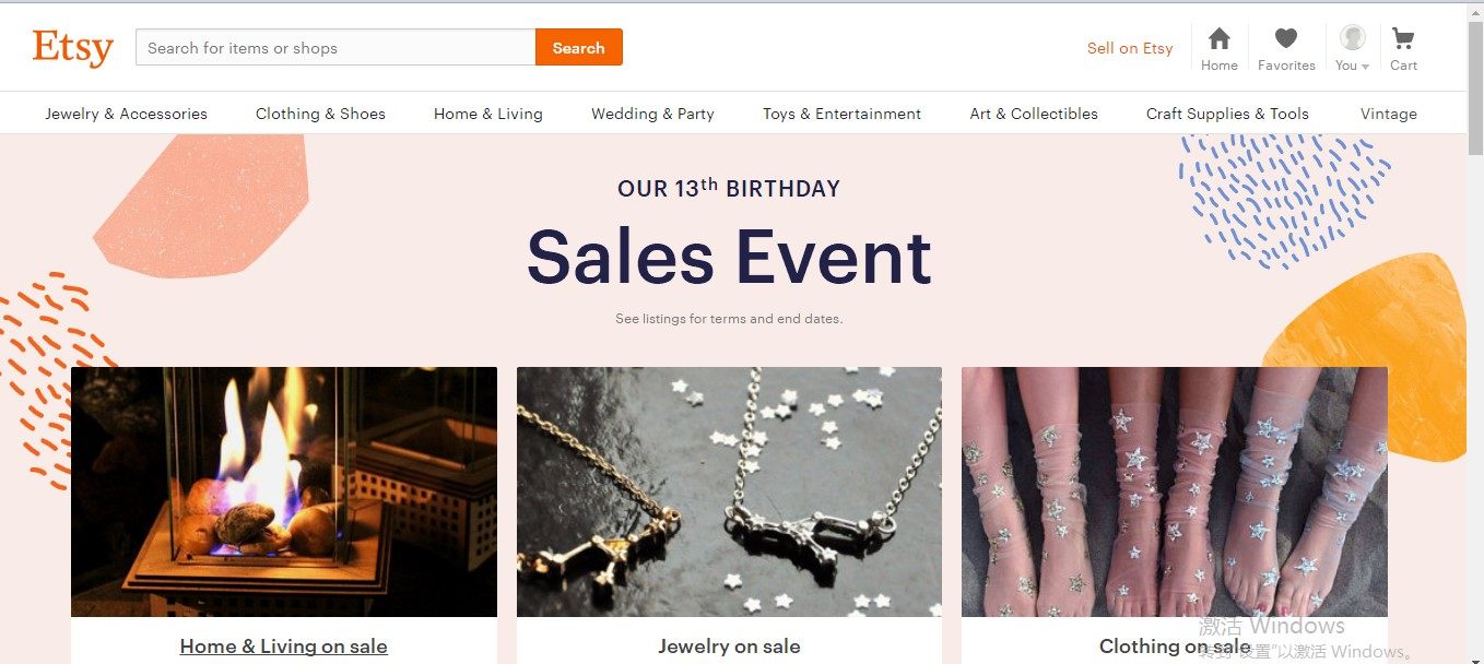 【美国】 ETSY 网站 接素材链接