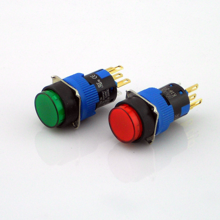 [USD 12.77] South Korea small lamp button switch from reset 16mm Kaikun ...