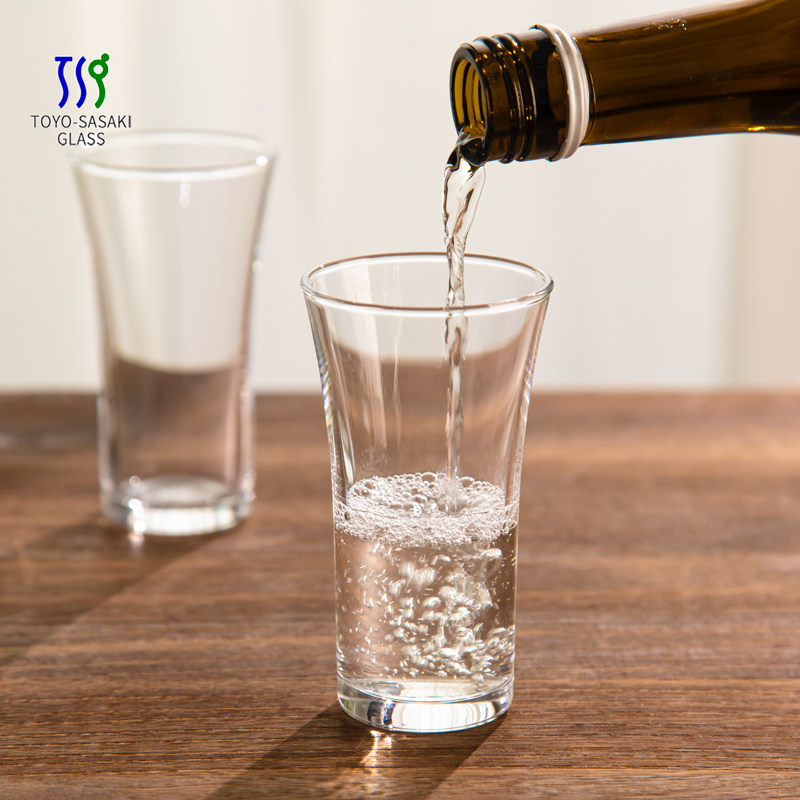 Japanese imported sasaki sake cups | lead-free glass + creative wooden ...
