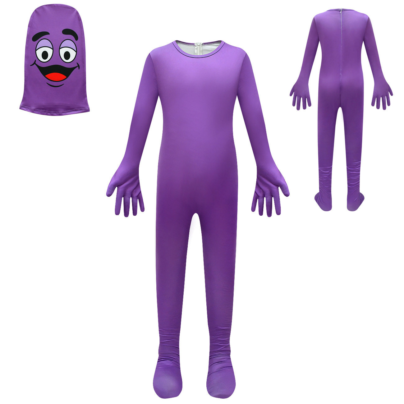 Cartoon purple grimace milkshake halloween costume cosplay mcdonald's ...
