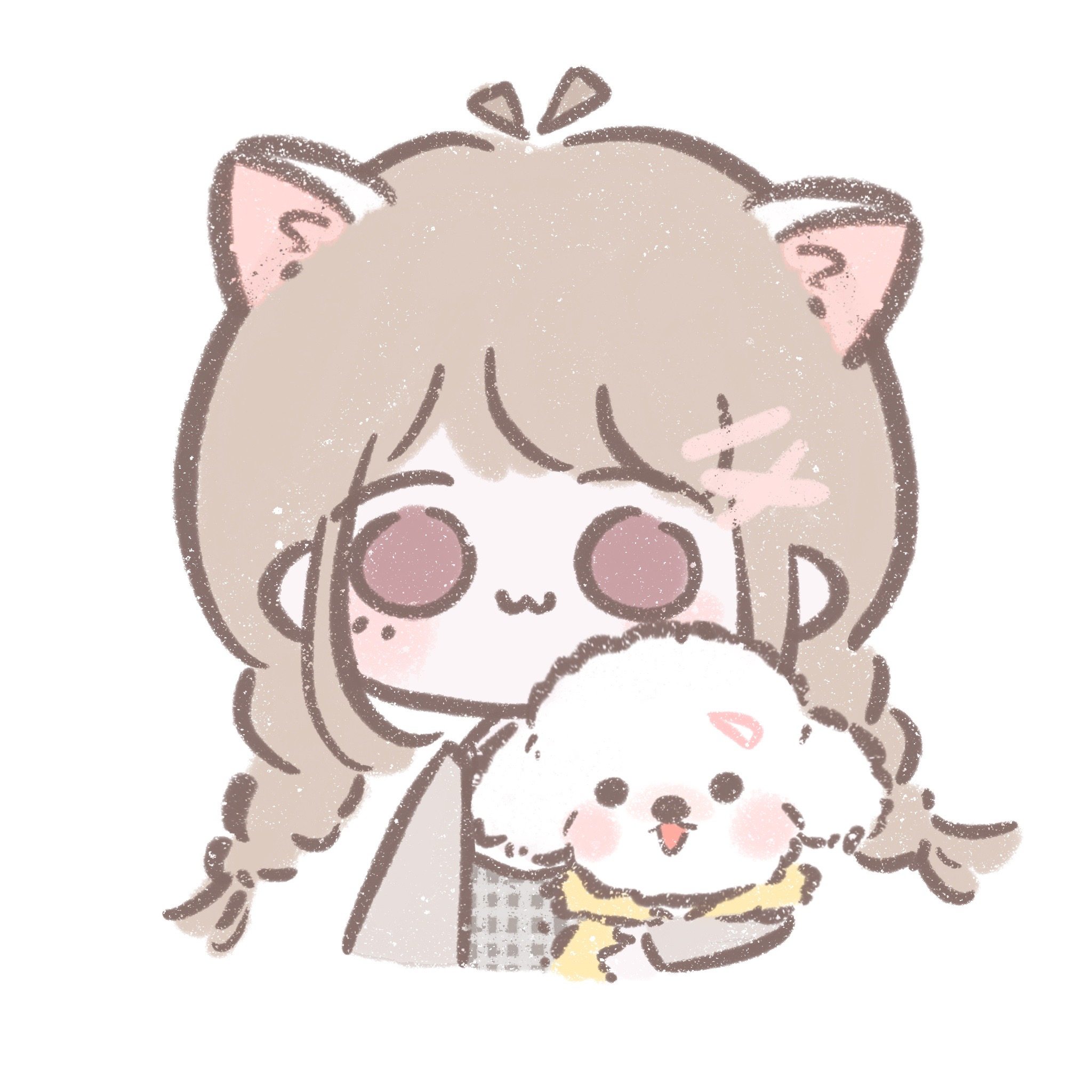 Q版手繪頭像軟萌蠟筆畫卡通動漫情侶畫像真人照片轉手繪頭像定製-Taobao