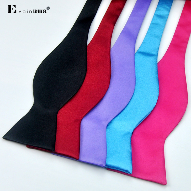 Solid color men's handmade bow tie, european and american gourd knot ...