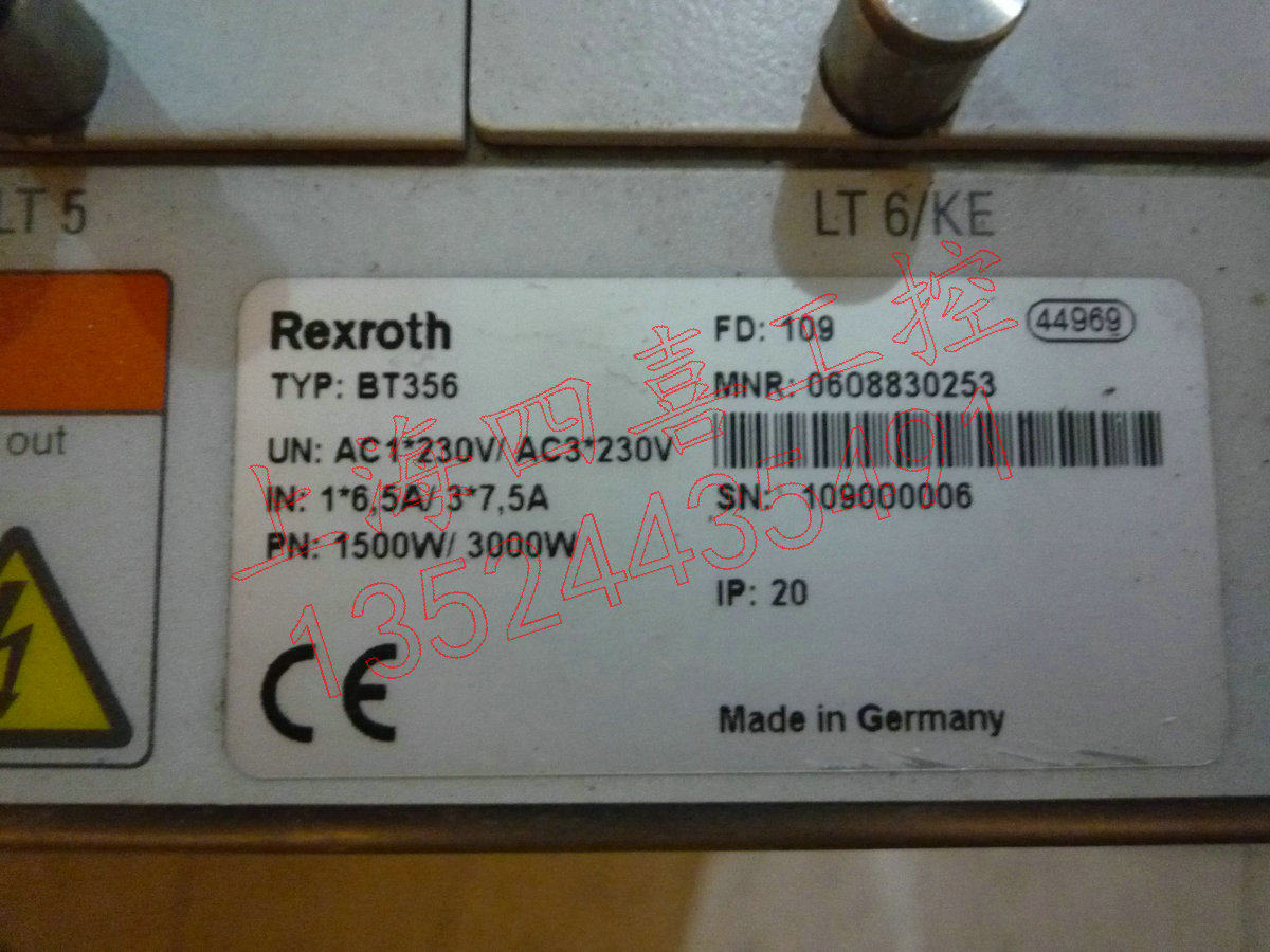 [USD 1182.50] Bosch Rexroth Controller Rexroth BT356 1500W VM350 SE352 ...