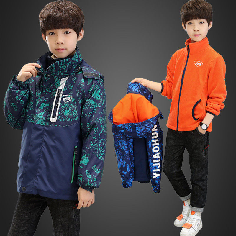 Boy stormtrooper winter thickened jacket 2021 new middle and large ...