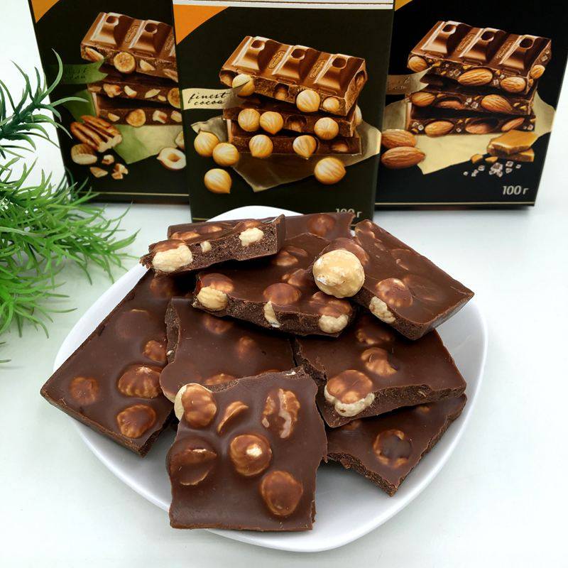 Import russian victory mixed nuts whole hazelnut kernels dark chocolate ...