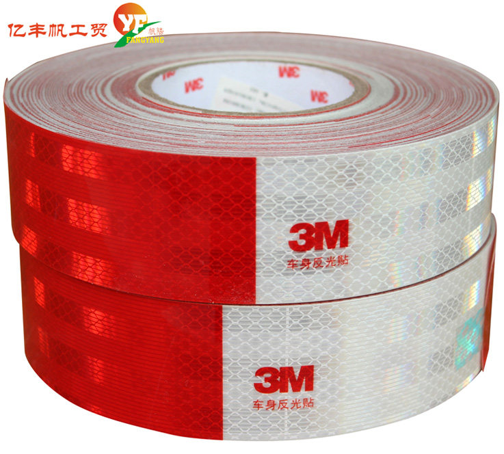 3M红白反光贴983D货车警示标识夜光3M-2车身反光标识3C年检反光条-阿里巴巴