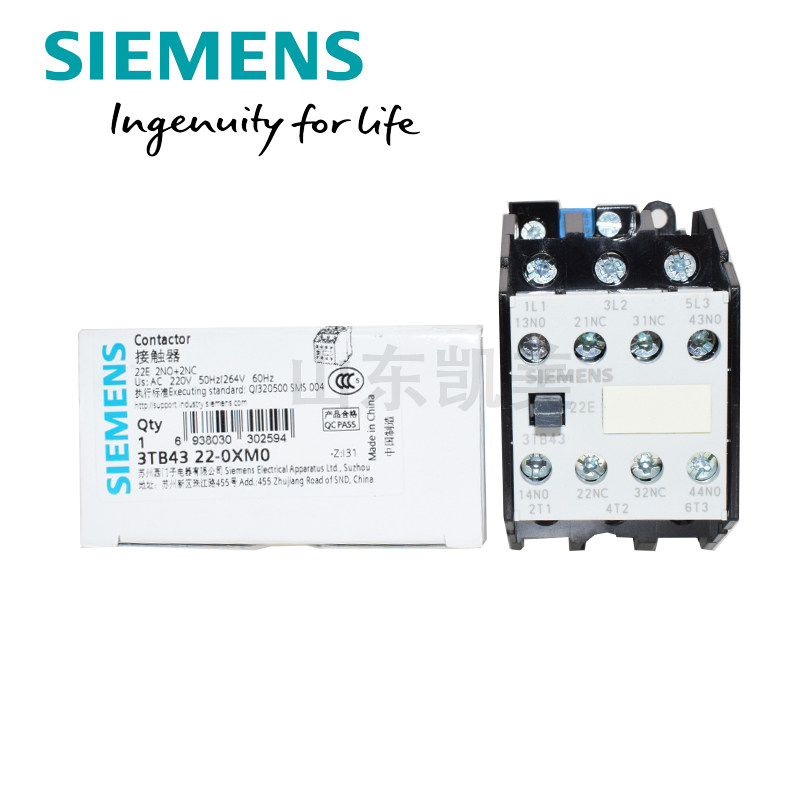 Siemens 3TB contactor AC 3TB4322-0XM0 22A AC220V 3TB43 22-0X
