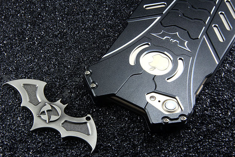 R-Just Batman Shockproof Aluminum Shell Metal Case with Custom Stent f ...