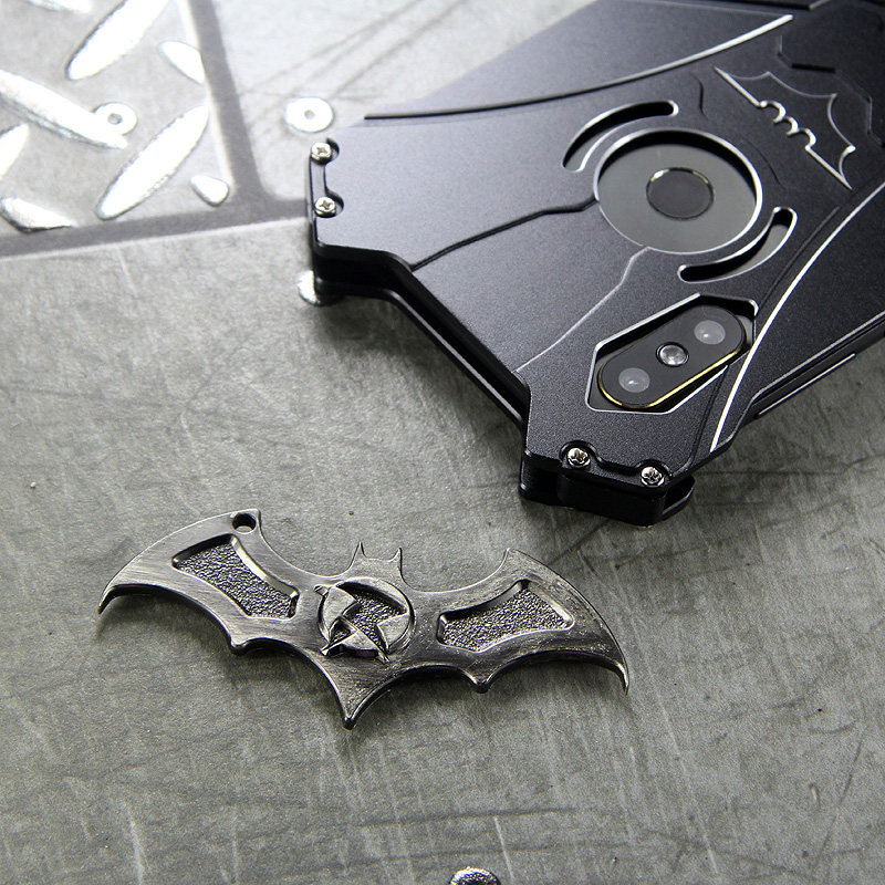 R-Just Batman Shockproof Aluminum Shell Metal Case with Custom Bataran ...