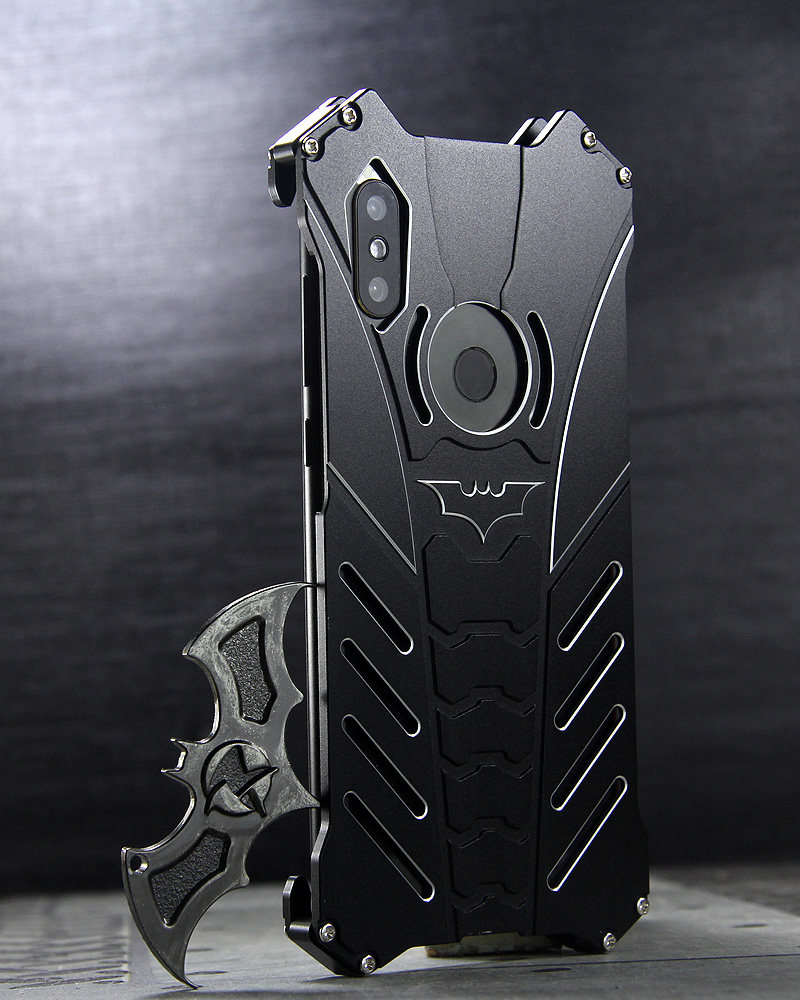 R-Just Batman Shockproof Aluminum Shell Metal Case with Custom Bataran ...