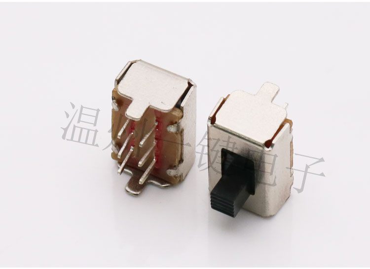 SS-22F04(2P2T) 滑动开关2档拨动开关 电源开关 立式6脚2档连接器-阿里巴巴