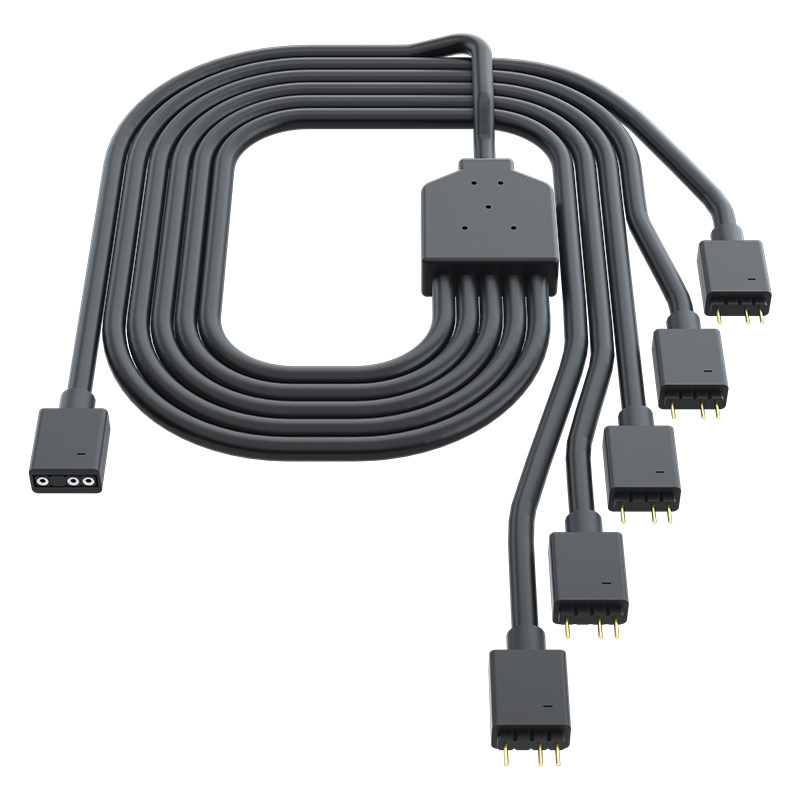 Cool Extreme ARGB one-fifth cable 1 minute 5 RGB 併 5V 3Pin transfer wire