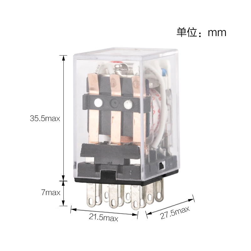 Delixi small intermediate relay CDZ9L-53P HH53PL MY3NJ with lamp 11 feet