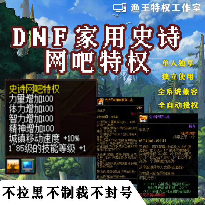 DNF特权礼包，网吧家用两不误，史诗特权疲劳地下城特权全解析🔥-WeGame-淘宝好物网