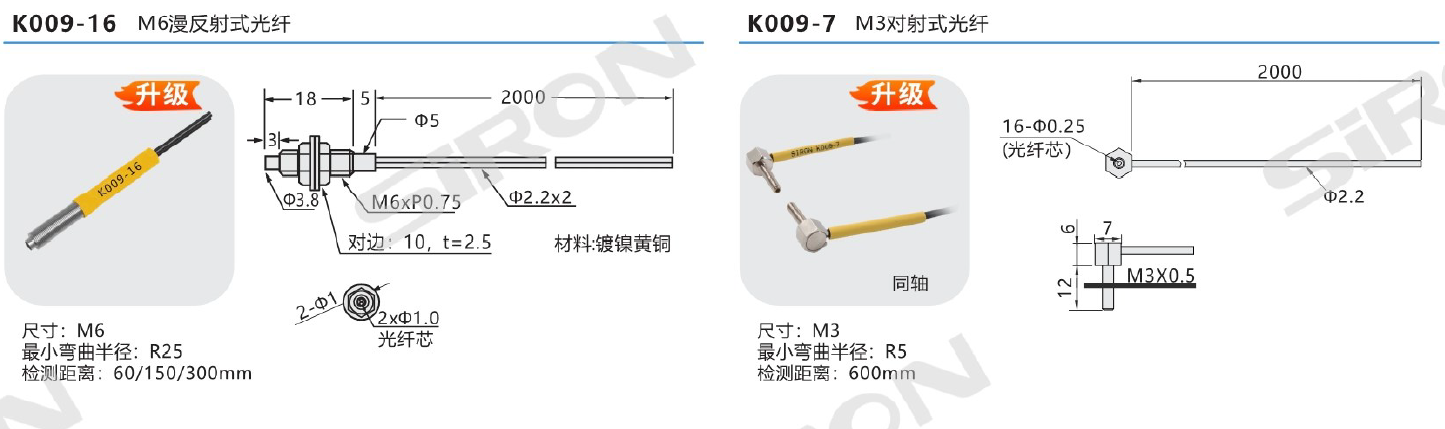 Siron 胜蓝 通用型漫反射对射型传感器进口光纤放大器元件K009系-阿里巴巴